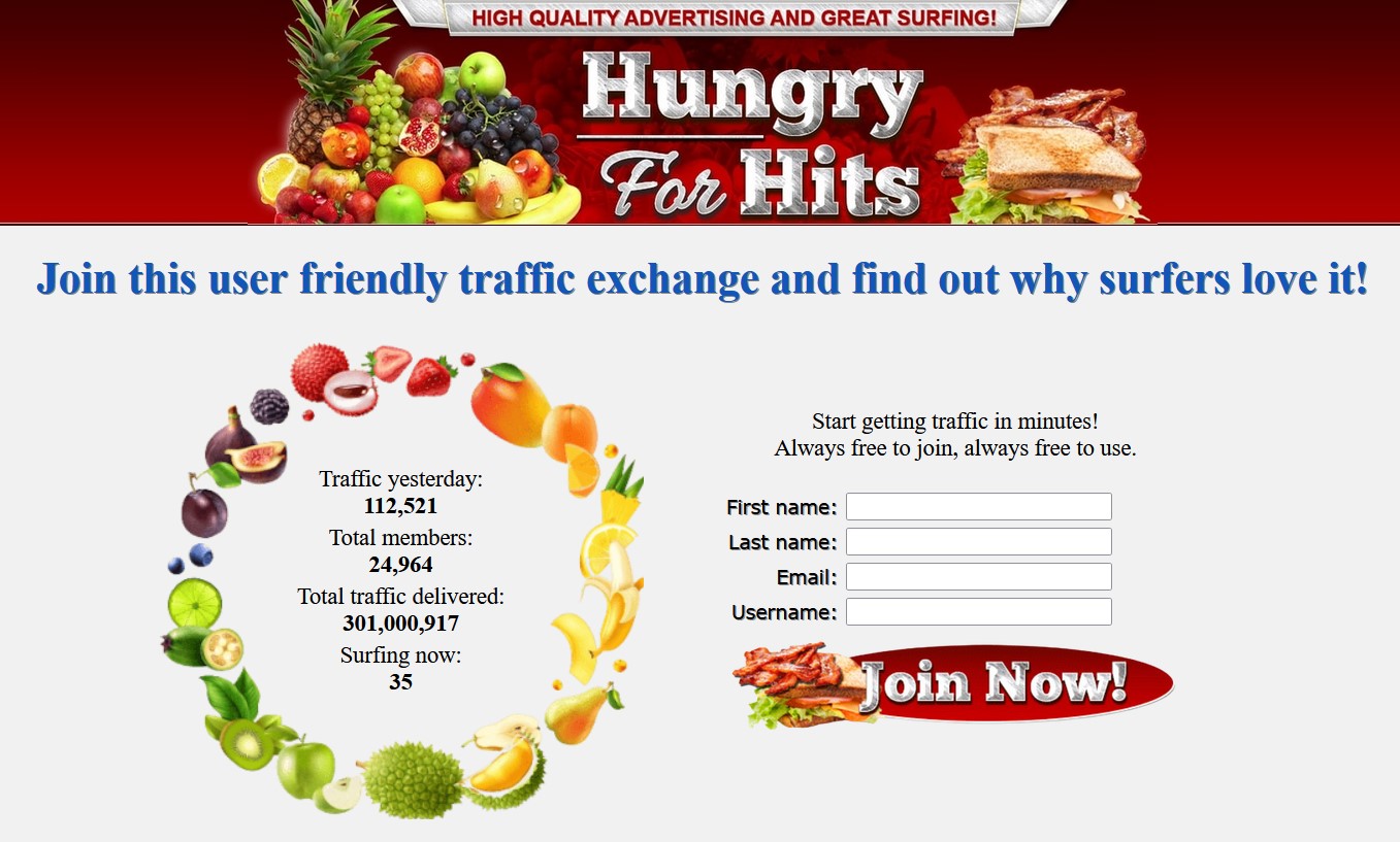 Hungry For Hits splashpage: Hungry For Hits cross promo